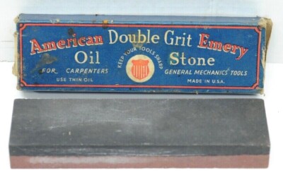 American Double Grit Emery Oil Stone in Original Box A E-7 Combination ...