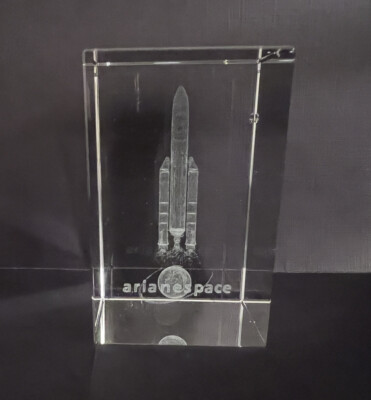 3D Crystal Glass Arianespace Space Ship Spacecraft Spaceship Laser ...