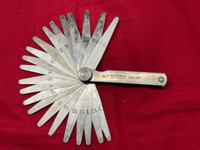 Brown & Sharpe 599-647 English Thickness Gage w/ Lock .0015-.025" Range ...