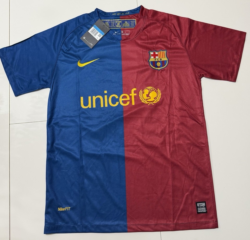 2008/09 Barcelona henry 10 retro shirt in red and blue brand NWT | eBay UK