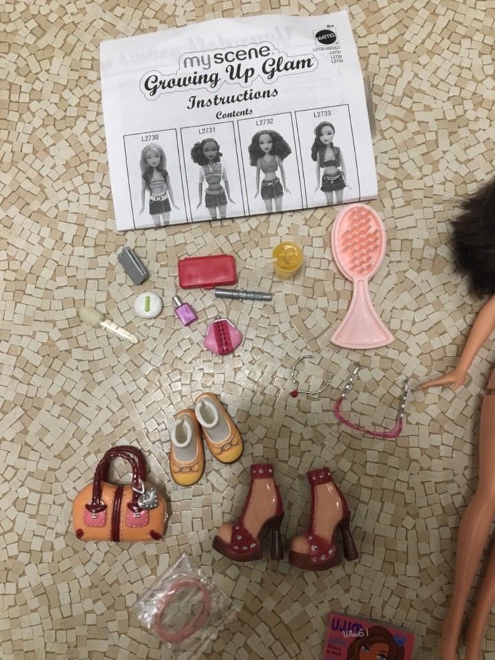 Barbie My Scene Growing Up Glam Delancey Doll Brunette Hair Rare | eBay