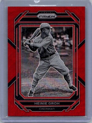 2023 Panini Prizm #232 Heinie Groh Red Ice Prizm | eBay