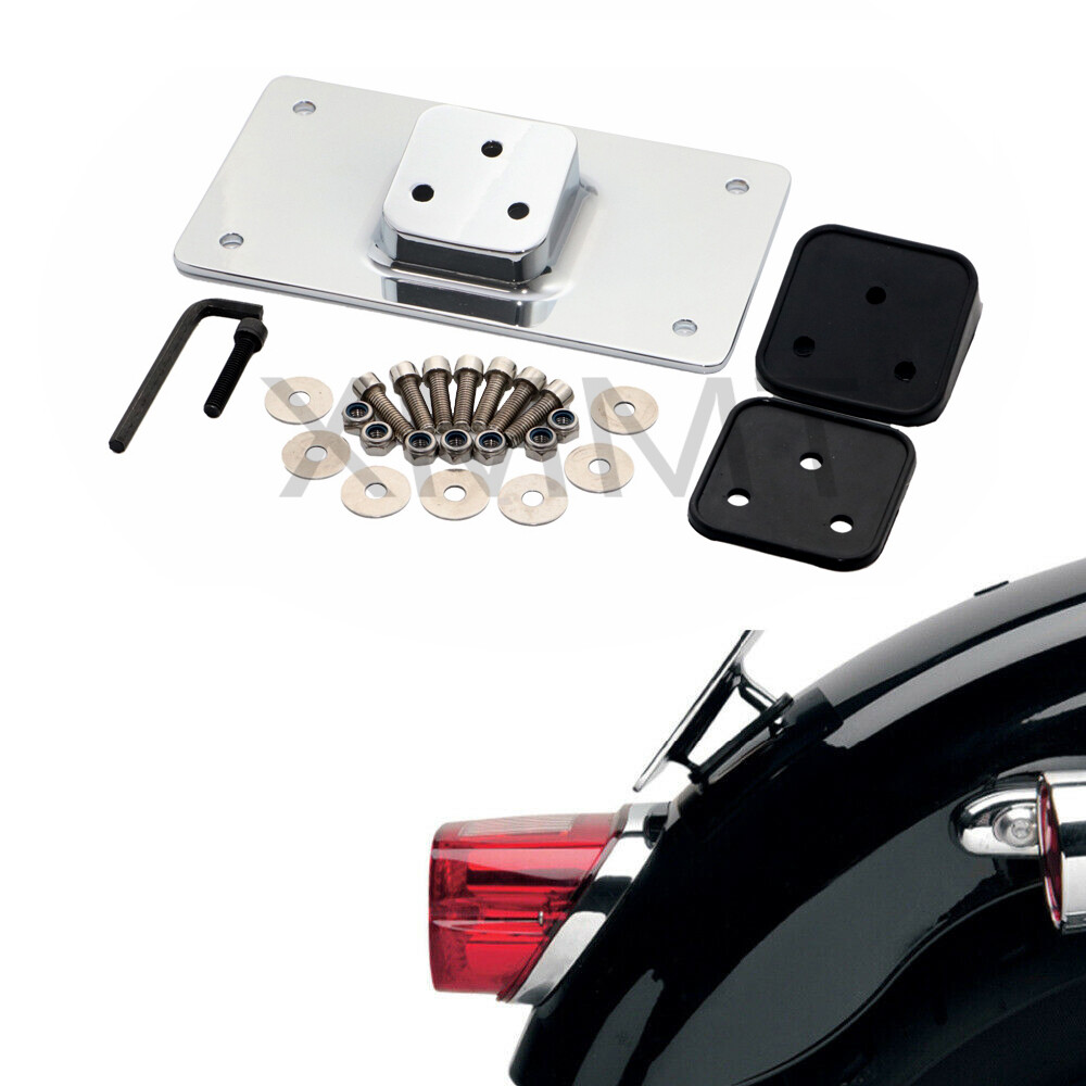 Chrome LAYDOWN LICENSE PLATE For Harley Fatboy Heritage 883 1200 ...