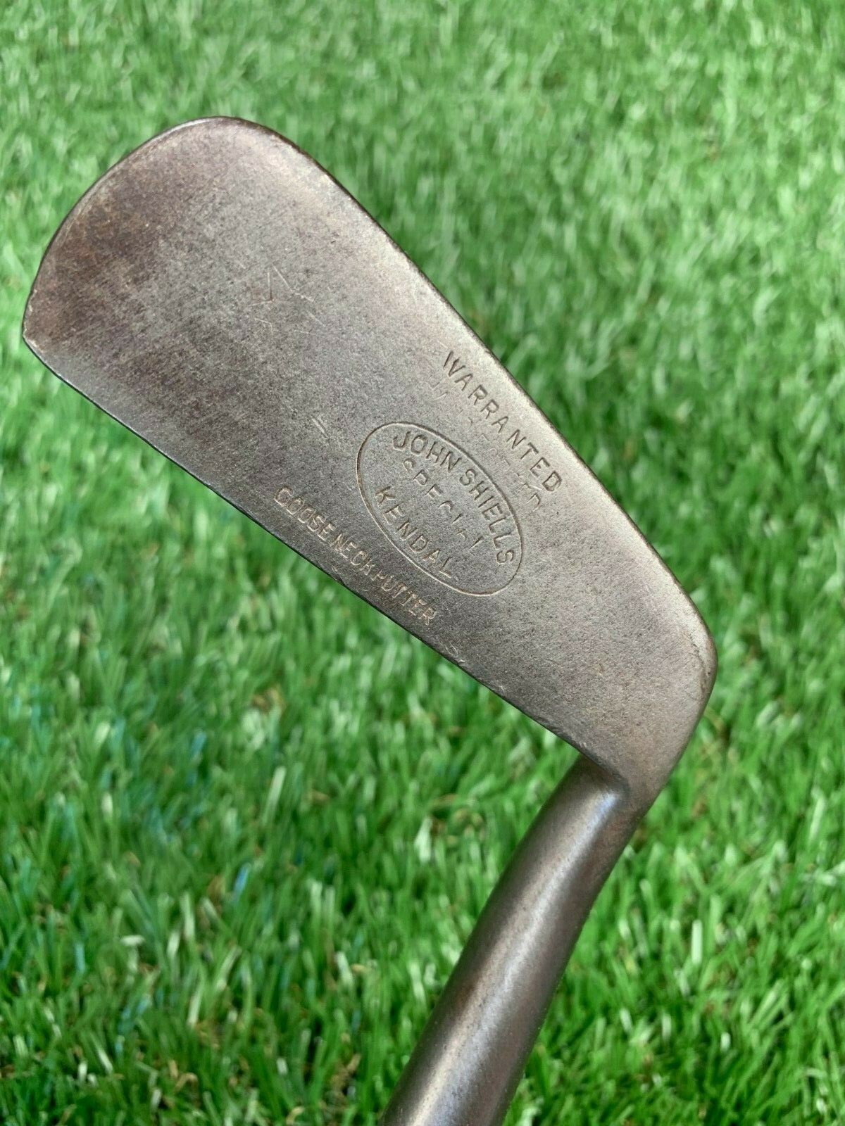 Antique Vintage John Shielle, Kendal -– Hickory Shaft Goose Neck Putter ...