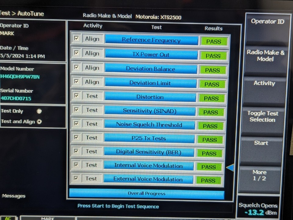 AUTOTUNE/TEST SERVICE HARRIS XG-75M M7300 MOBILE RADIO | eBay