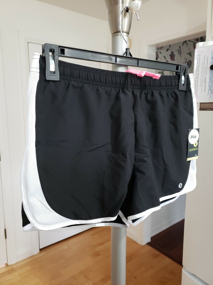 Xersion Girls Athletic shorts Plus Size L 14.5-16.5 Quick Dri Black NWT ...