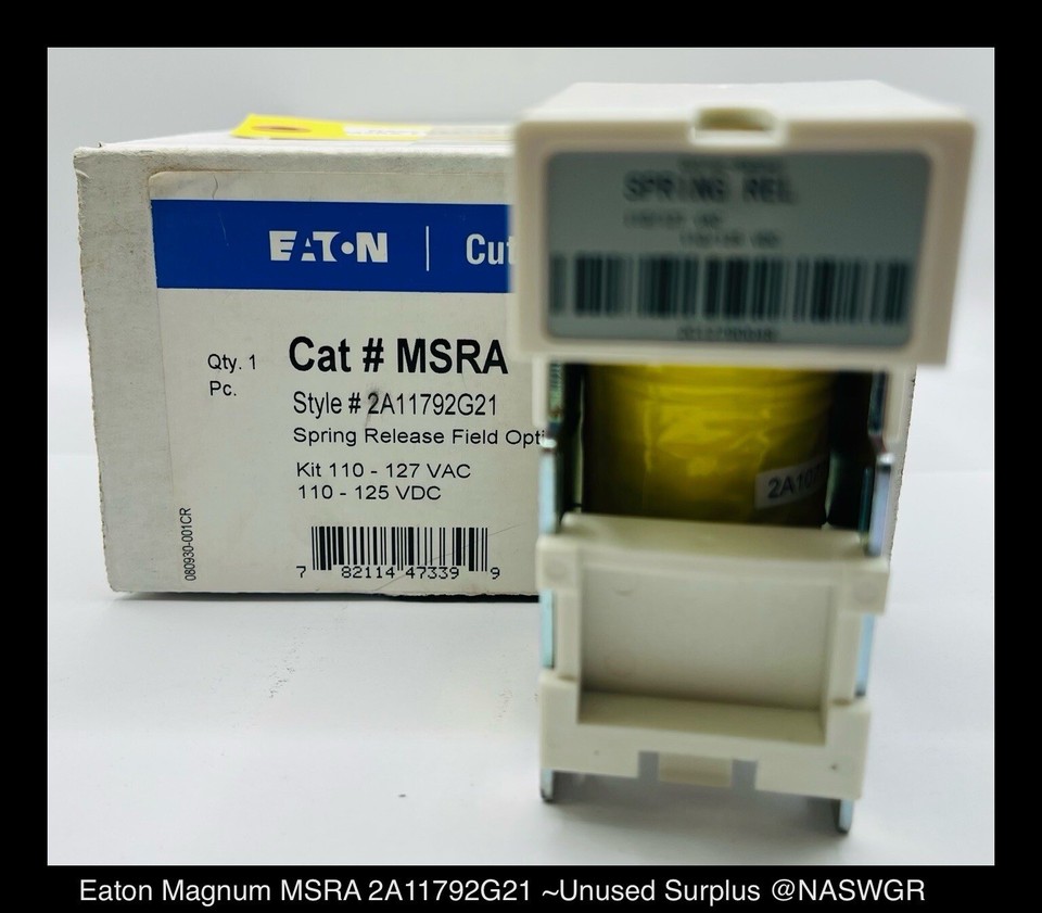 Eaton Magnum MSRA Spring Release 110-127VAC-110-125VDC S# 2A11792G21 ...