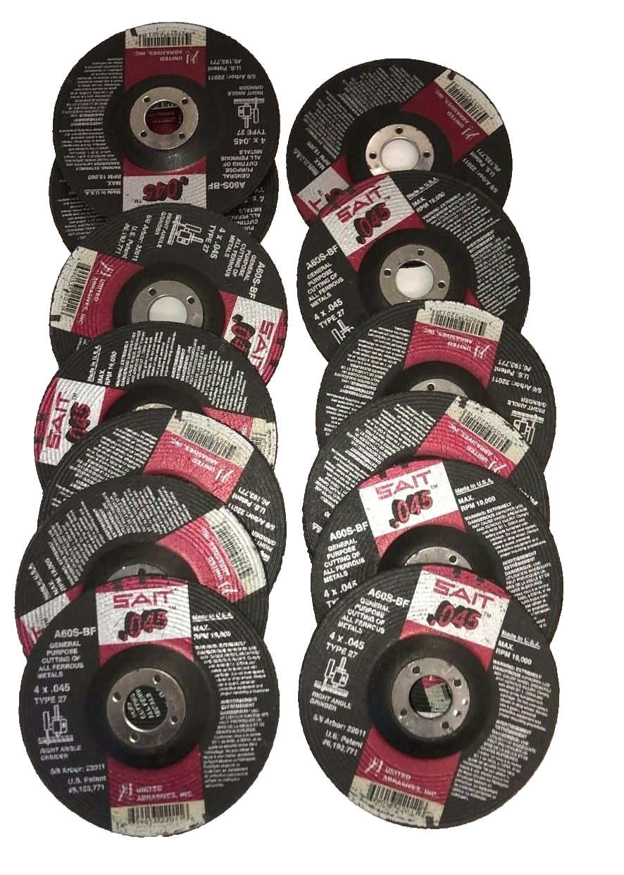 LOLTOF-14-SAIT Cutting Wheel A60S-BF Type 27 4" x0.45" Arbor Cut Off ...