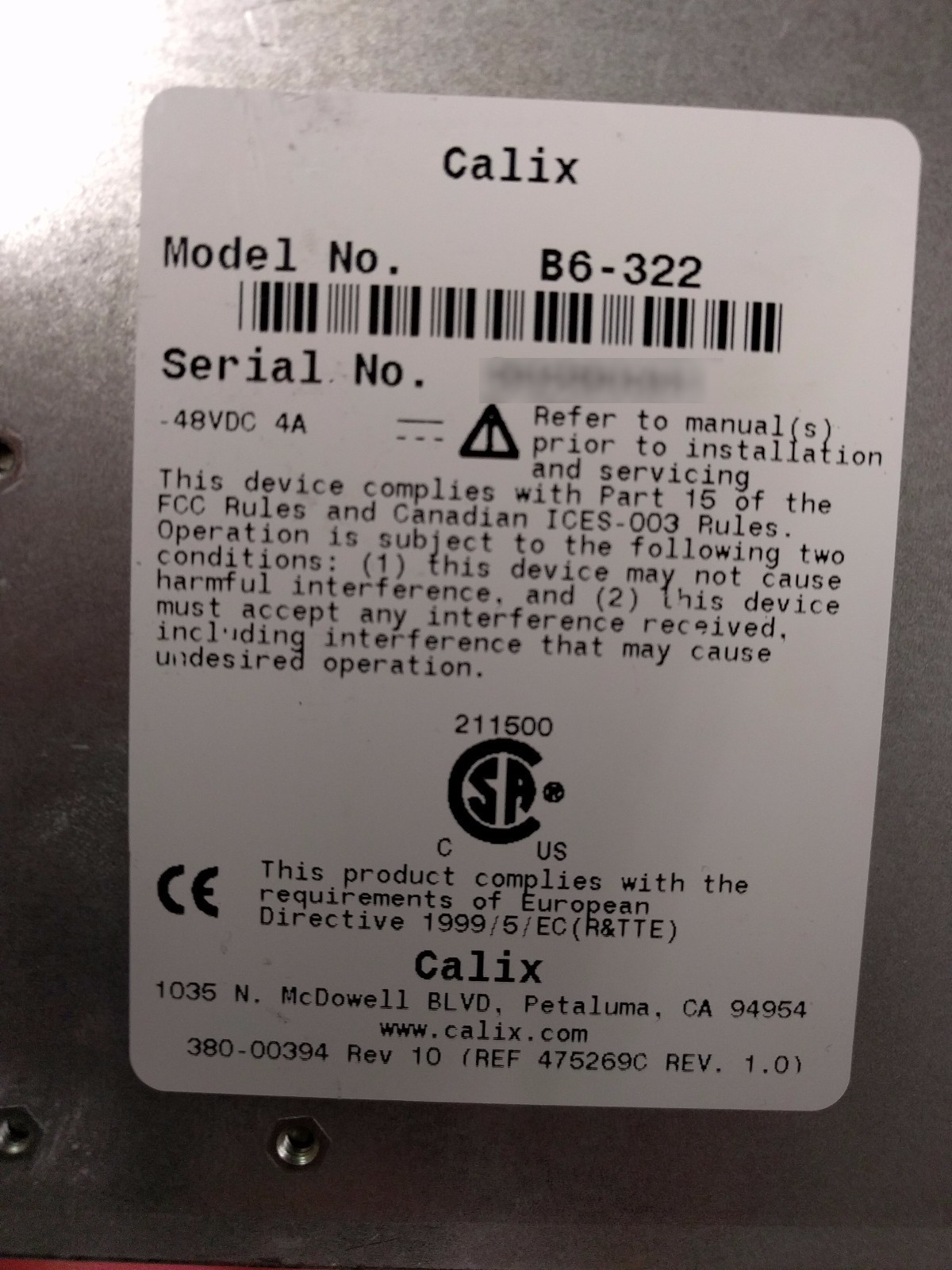 Calix B6-322 BVL3AG8JTA GPON Blade - TESTED! (We also buy Calix ...