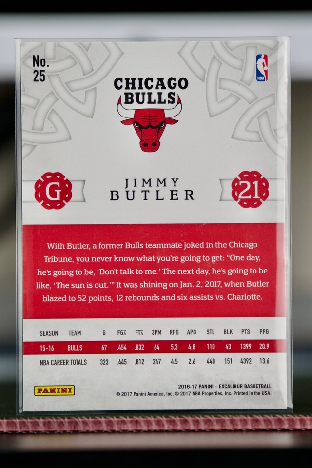 Jimmy Butler #25 2016-17 Panini Chicago Bulls Near Mint | eBay