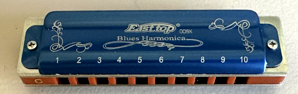 EASTTOP BLUES HARMONICA WITH ZIPPERED CASE - KEY OF C - USED | eBay