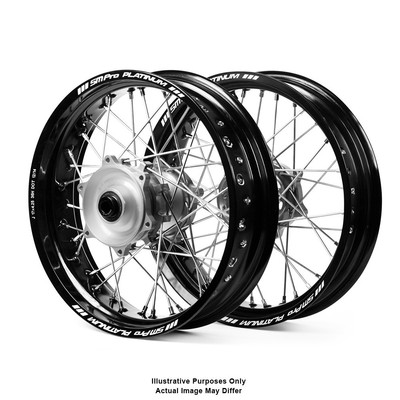 Fits Suzuki DR650 1996-2021 Cush Drive Wheel Set SM Pro Black Rims ...