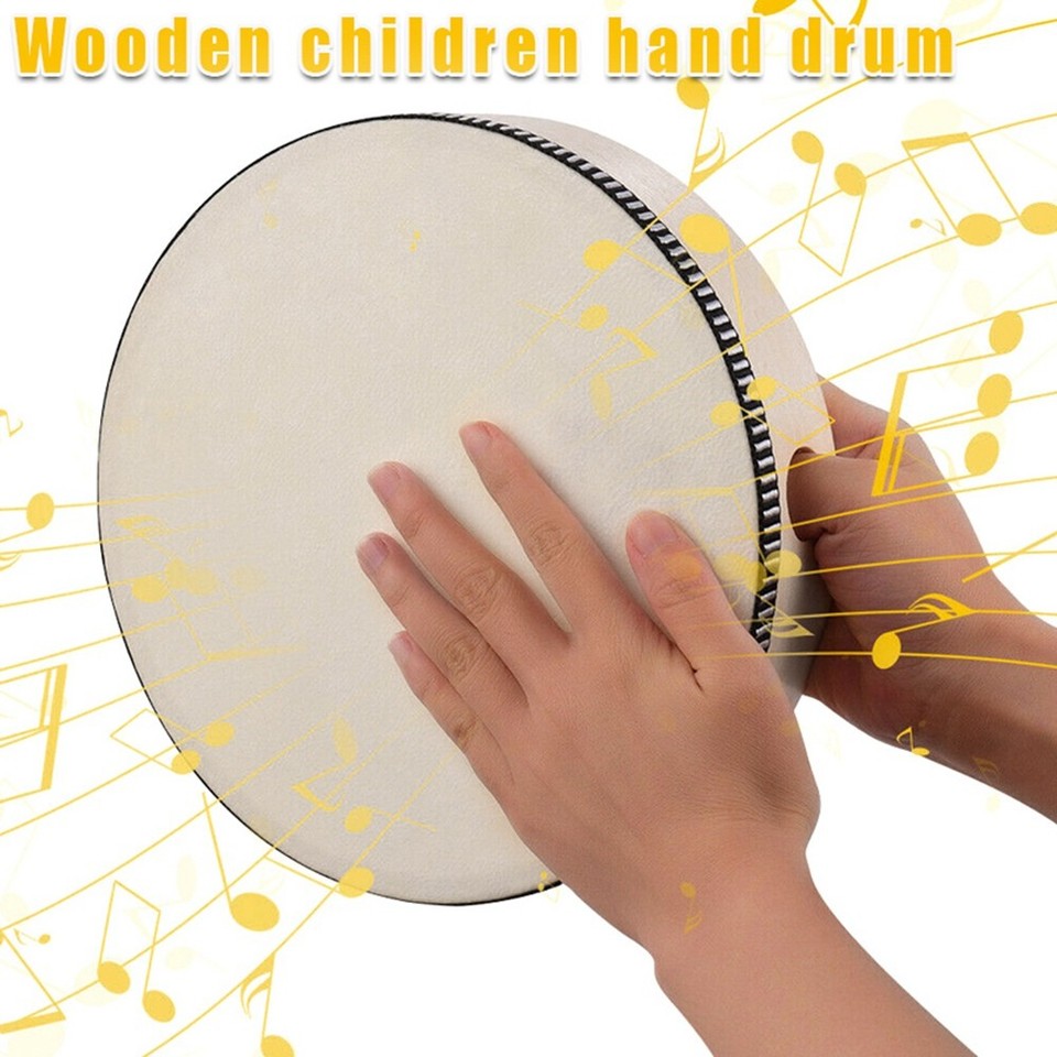 Wooden Hand Drum Kid Percussion Toy Wood Frame Drum for Children Music ...