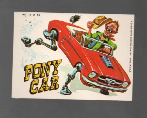 1980 Topps WEIRD WHEELS "Pony Car" Sticker #16 Ex/NM | eBay