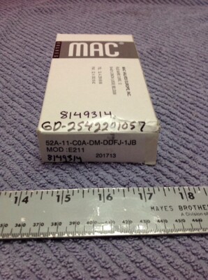 Mac Solenoid Valve 52A-11-C0A-DM-DDFJ-1JB Model E211 New In Box | eBay