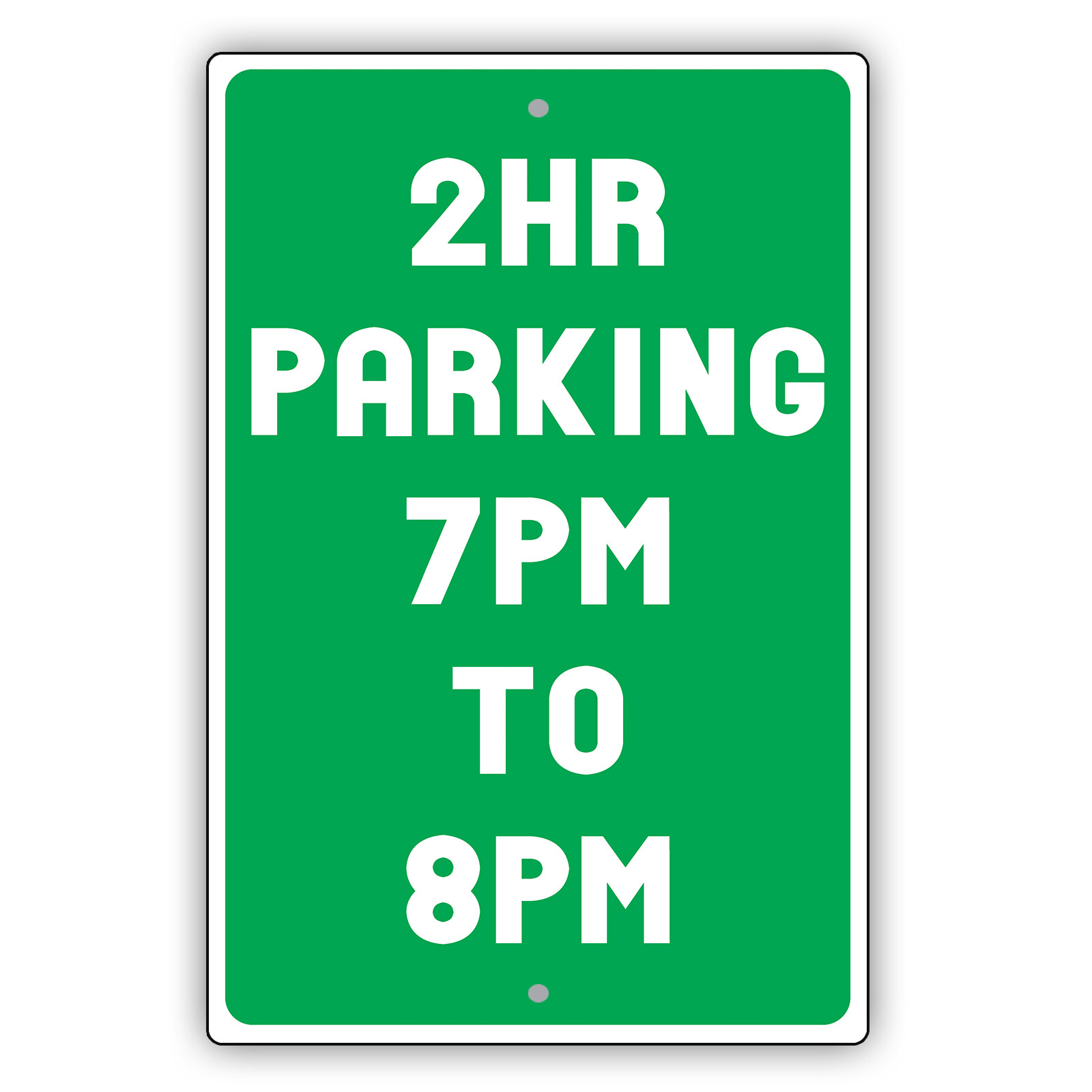 2HR Parking 7PM To 8PM Funny Novelty Wall Decor Gift Aluminum Metal ...