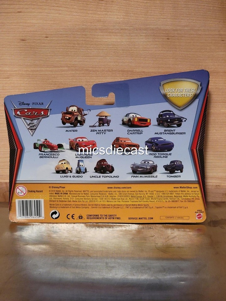 CARS 2 DISNEY PIXAR RACE TEAM MATER ZEN MASTER PITTY EXCLUSIVE NIP | eBay