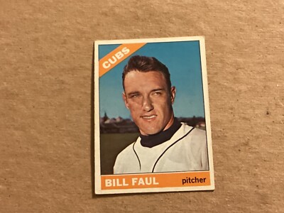 Bill Faul Chicago Cubs 1966 Topps Baseball Card #322 - Near Mint ...