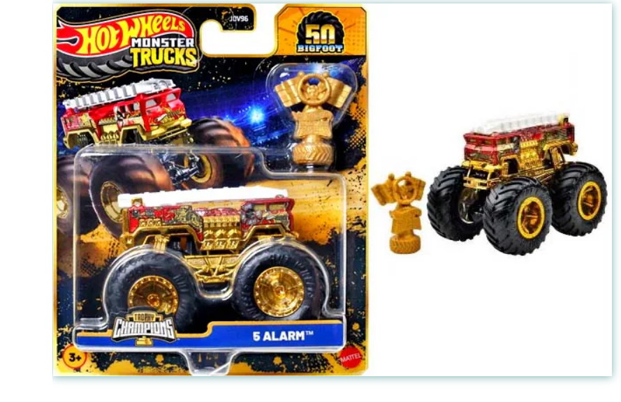 Hot Wheels 5 Alarm Monster Truck Trophy Champions 50th Anniversary 1:64 ...