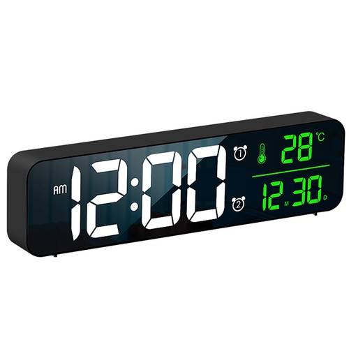 TODO LED Digital Alarm Clock Temperature Music Alarm USB Power Wall ...