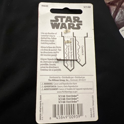 Disney Star Wars House Keys Blank SC1 68 First Order Schlage 2-sided | eBay