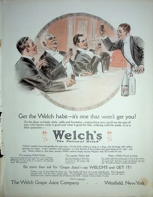 Original 1914 Food & Beverage Ad: Welch's "The National Drink" #Concord ...