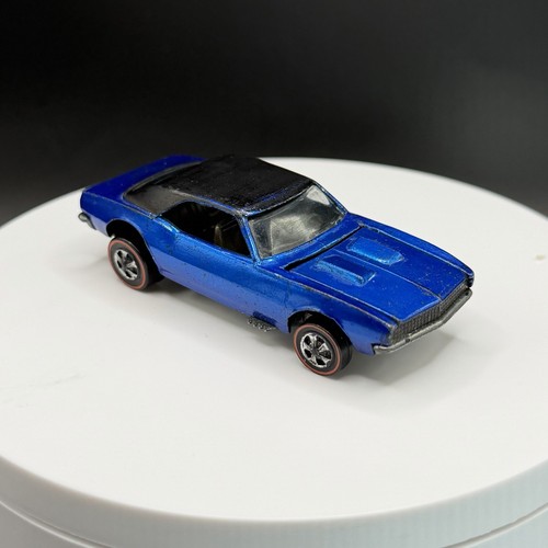 Vintage Hot Wheels Redline Custom Camaro Blue W/ Black Top - Very Good ...