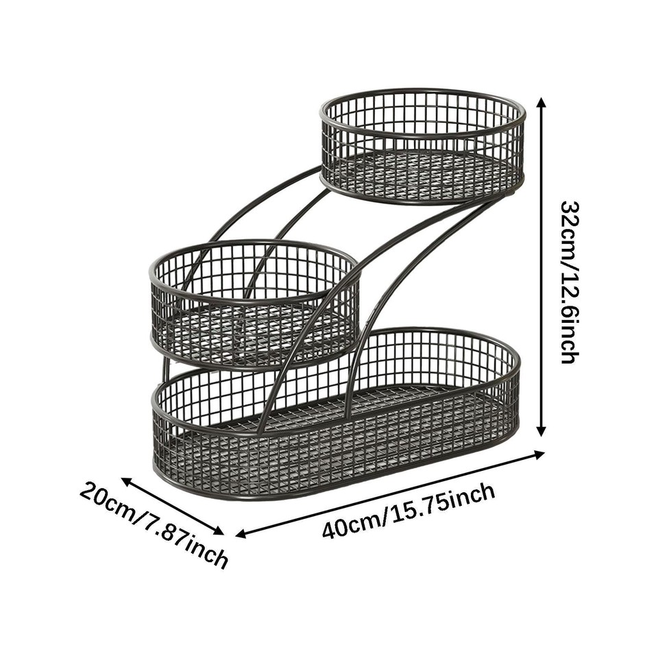 3 Tier Fruit Basket Holder Multipurpose Fruit Bowl for Banquet Counter ...