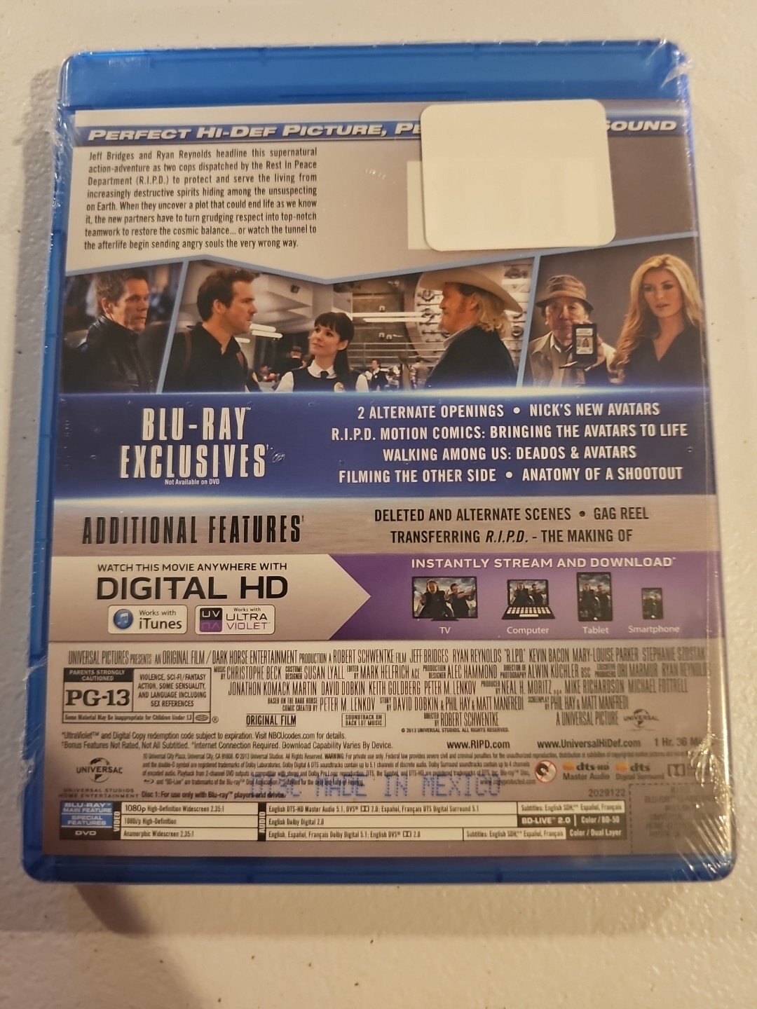 R.I.P.D. (Blu-ray/DVD, 2013, 2-Disc Set, Includes Digital Copy ...