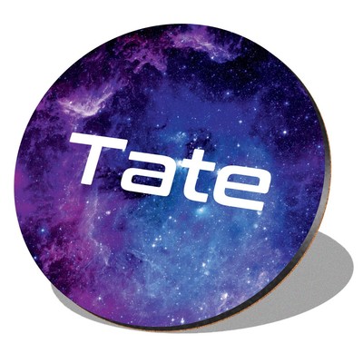 1 x Round Coaster - Name Tate Space Universe Galaxy Stars Lettering ...