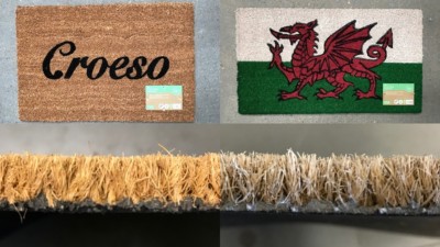 Wales Welsh Dragon Welcome Croeso Coir Non Slip Door Mat Outdoor ...