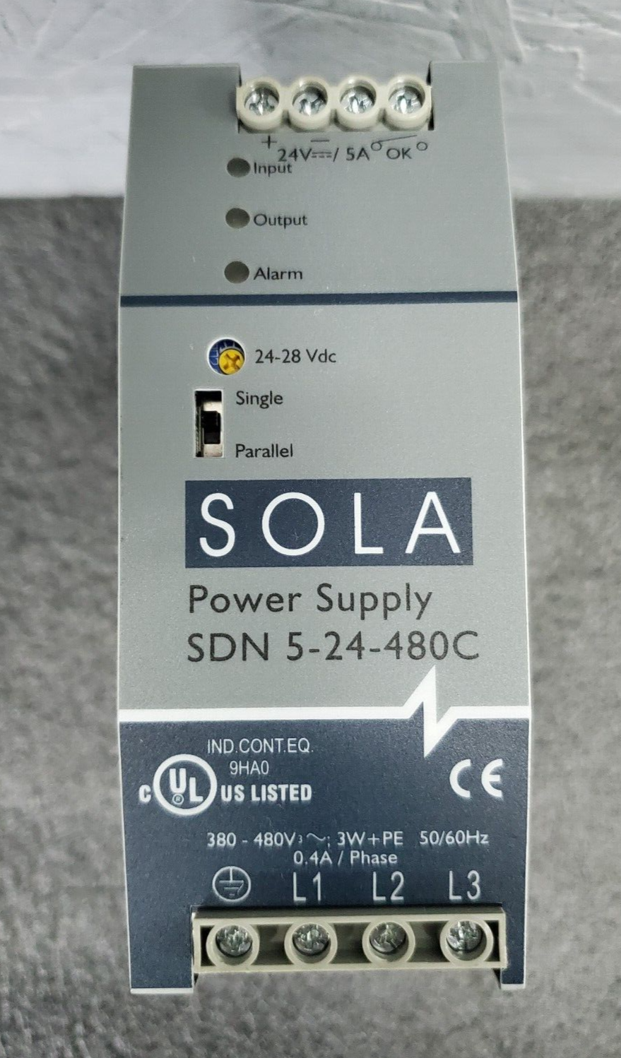 SOLA / EMERSON - SDN 5-24-480C - POWER SUPPLY - 24 VDC, 5 A | eBay
