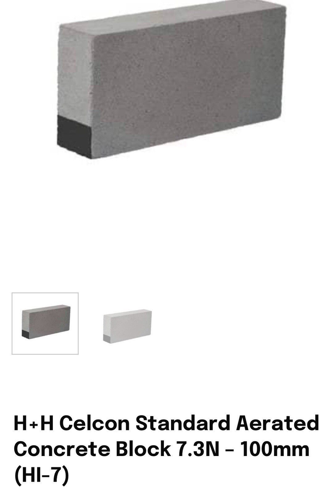 celcon 100mm blocks 7.3n High Strength Thermalite Business Card | eBay UK