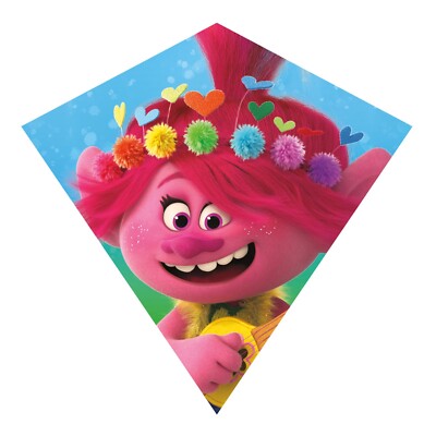 Trolls Poppy Kite Durable Nylon 25-Inch Wide with Handle Line ...
