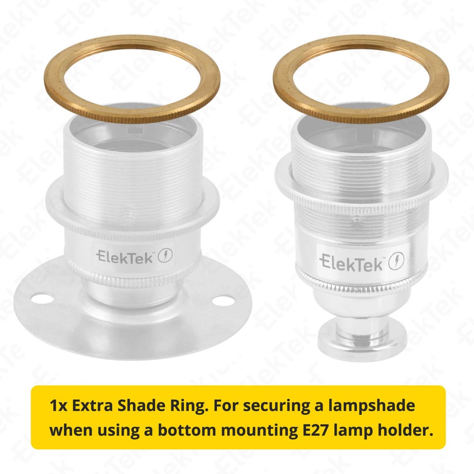 ElekTek E27 Batten Base Edison ES Light Lamp Bulb Holder BESA Conduit ...