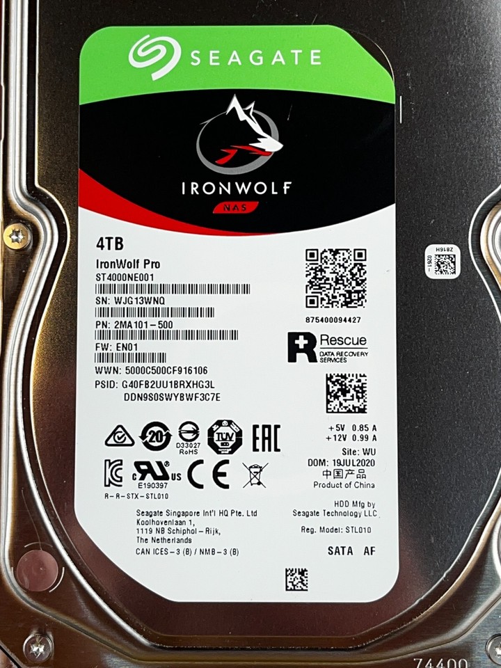 8TB 2x Seagate IronWolf Pro 4TB HDD ST4000NE001 NAS - PERFECT 6mo ...