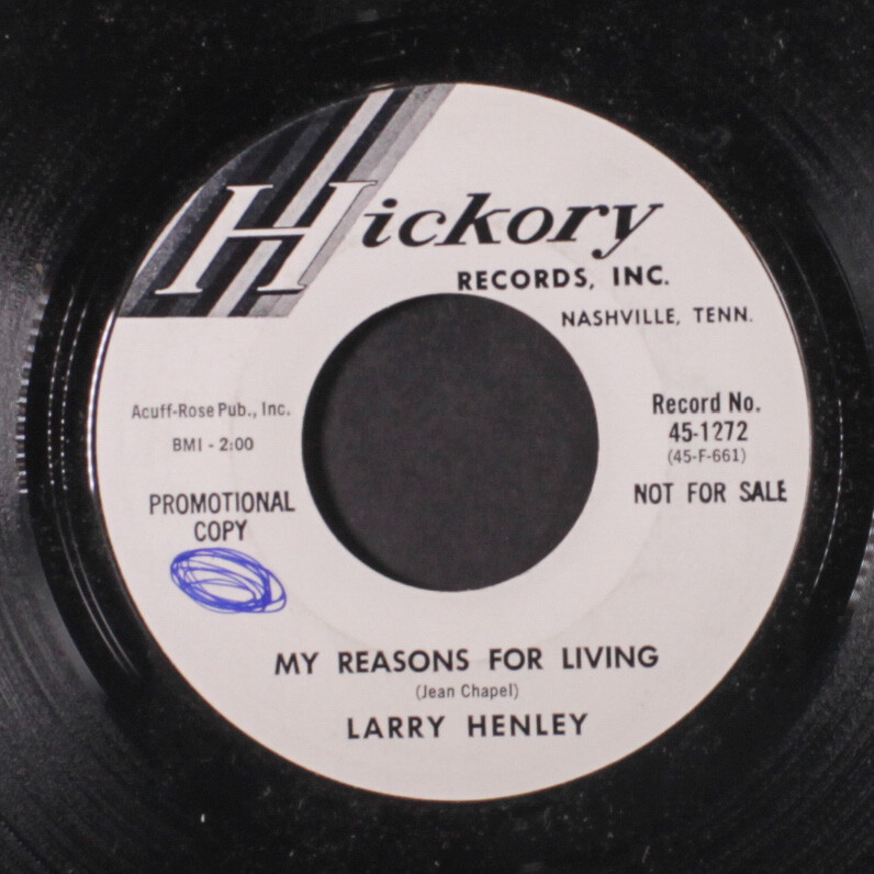 LARRY HENLEY: stickin' up for my baby / my reasons for living Hickory ...