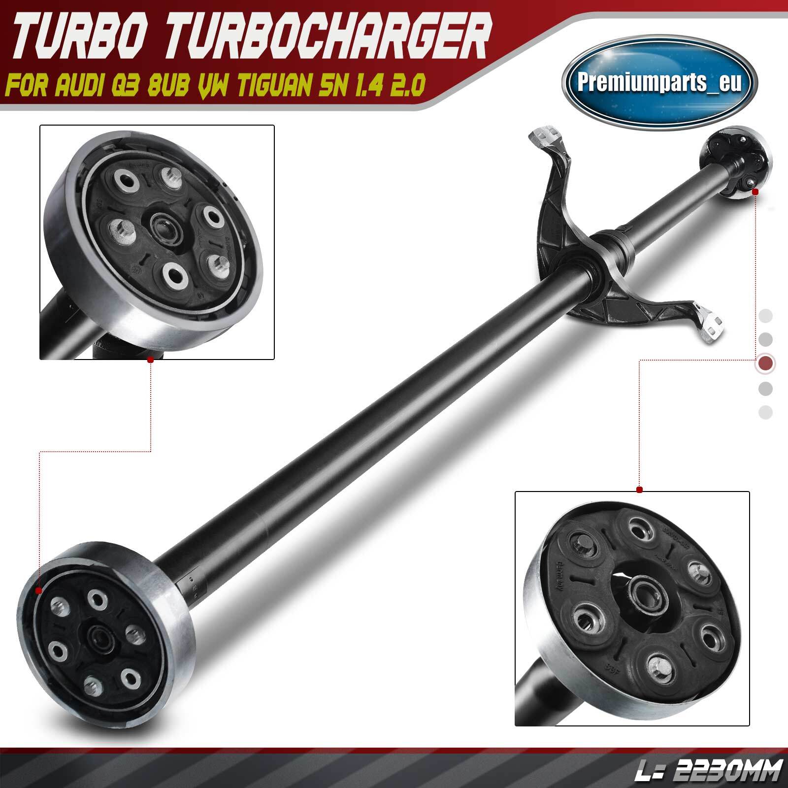 Propshaft Driveshaft Complete for Audi Q3 8UB VW Tiguan 5N 5N7521101 ...