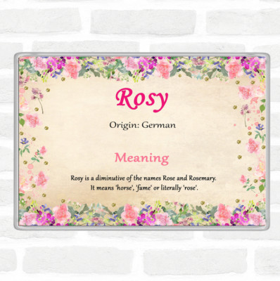 Rosy Name Meaning Jumbo Fridge Magnet Floral | eBay UK