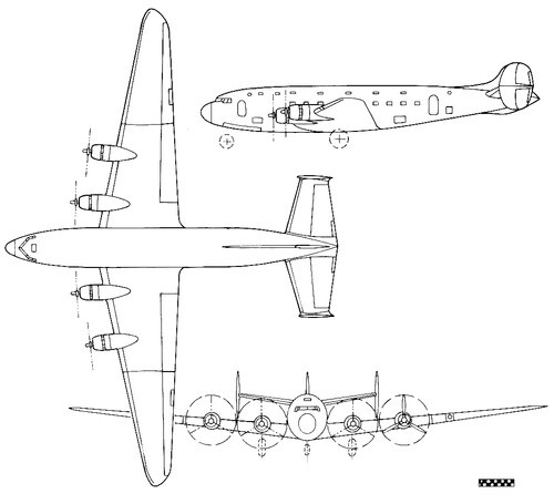 Douglas DC-4E Airplane Desk Wood Model Small New | eBay