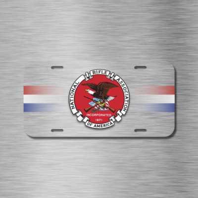 NRA 2nd Second Amendment Rifle Gun USA Vehicle License Plate Front Auto ...