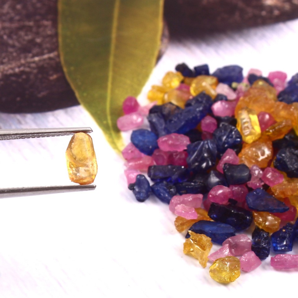 Natural Thailand Multi Sapphire & Ruby Mix Facet Grade Gemstone Rough ...