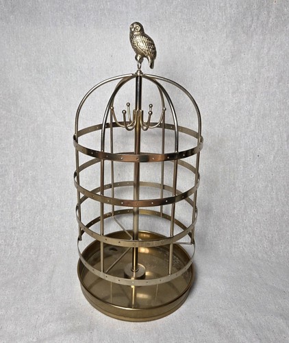 Large Harry Potter Hedwig Owl Brass Jewelry Display Cage Pottery Barn ...
