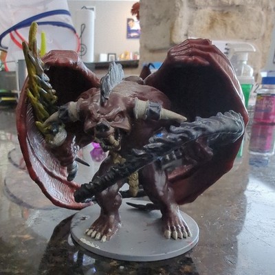 Errtu, Balor- HUGE 3x3 (75mm base) - Hand Painted D&D Mini - 28mm Scale ...