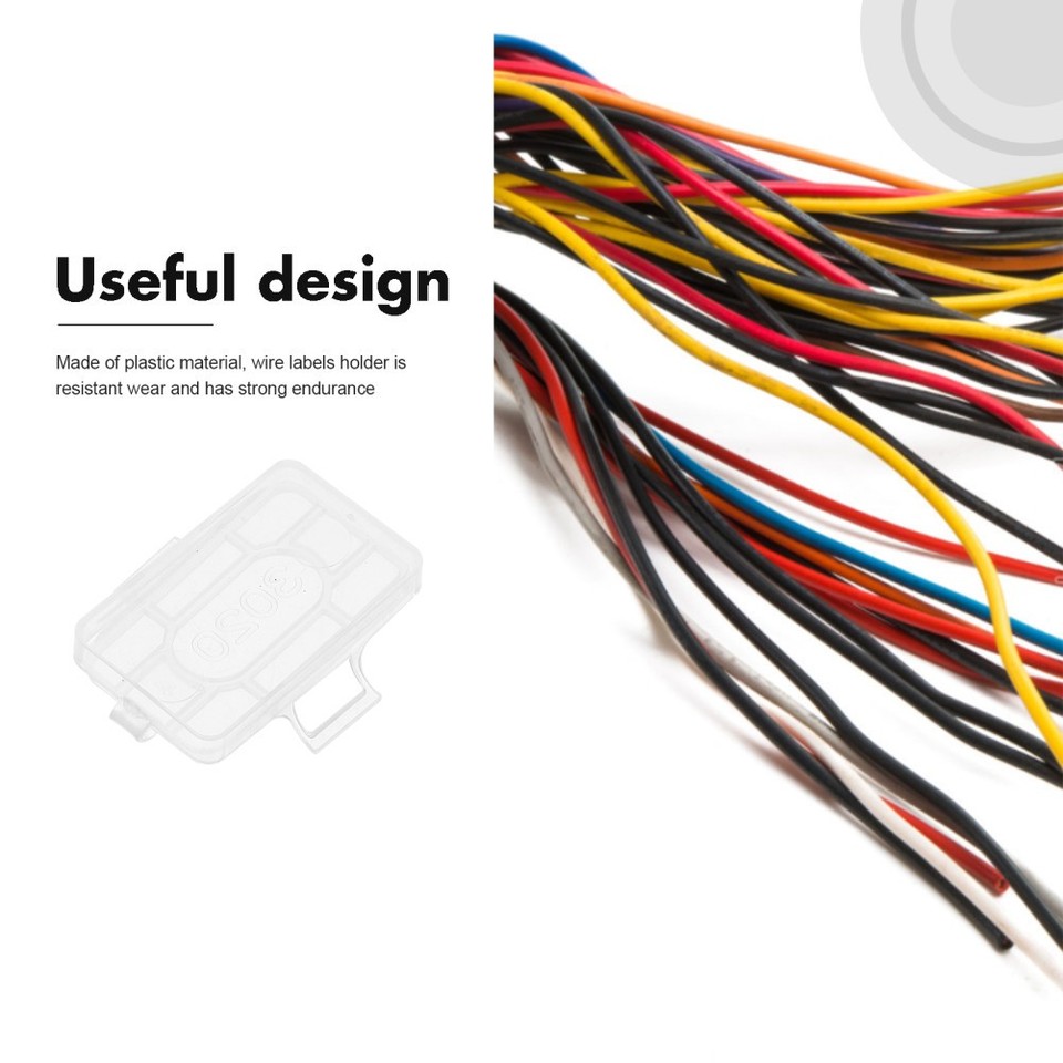 100 Pcs Plastic Wire Shelf Label Holders Cable Identification Case | eBay Australia