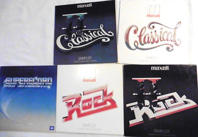 5 LP's Maxell Rock Samplers 1 & 2 + Classical Sampler 1 & 2 + JBL ...