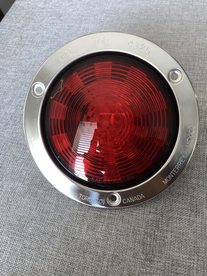 Grote SuperNova Nexgen 4" LED Stop tail 4325 SS Flange Hard shell Red 3 ...