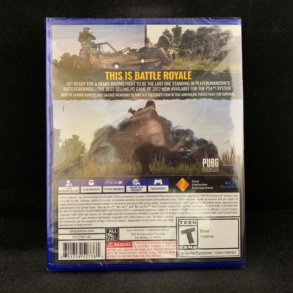 Playerunknown's Battlegrounds (PS4/ PlayStation 4) BRAND NEW / Physical ...