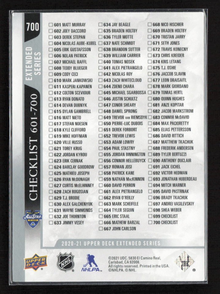 2020-21 Upper Deck #700 Connor McDavid / Leon Draisaitl Edmonton Oilers ...