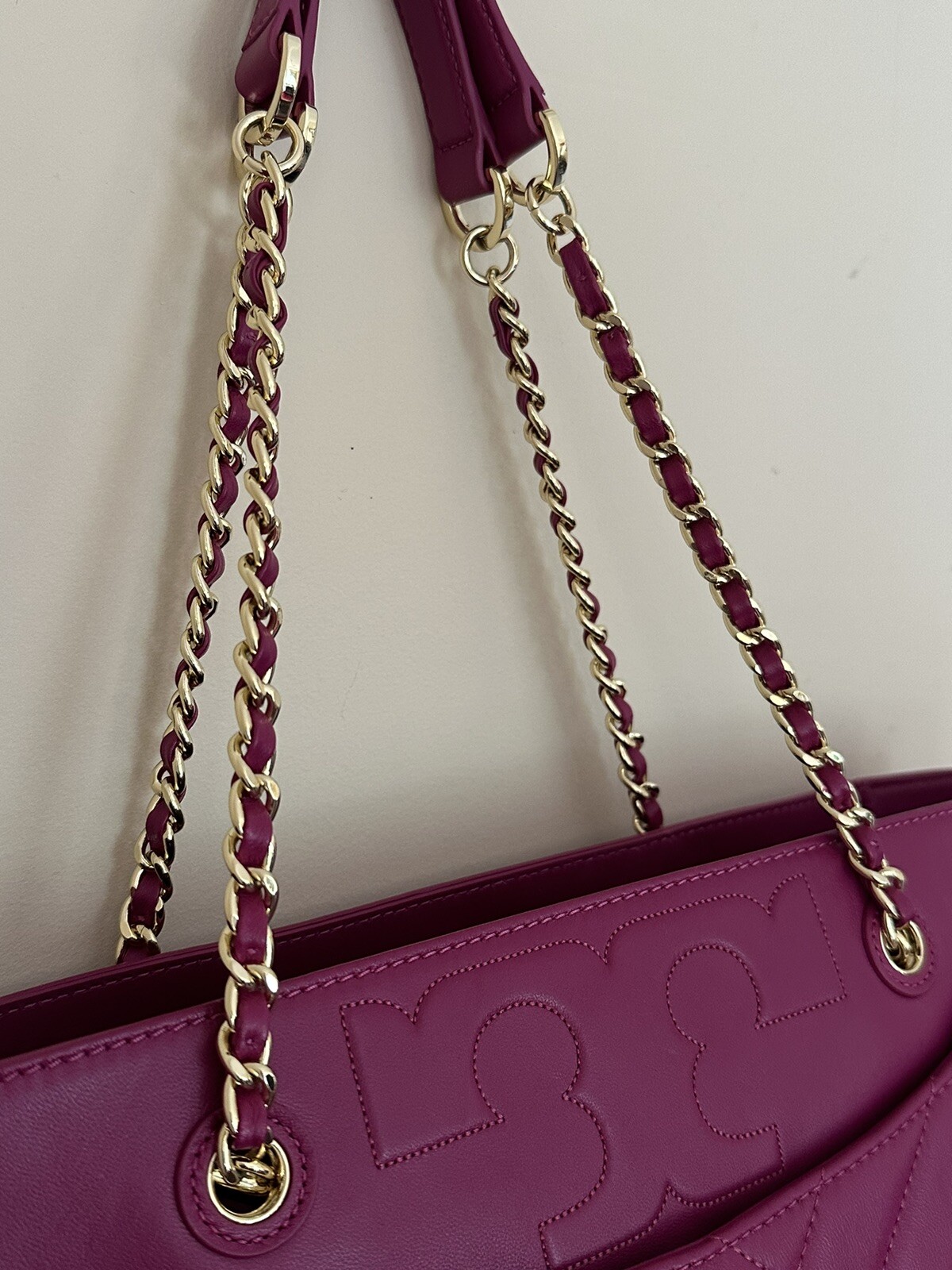 TORY BURCH Alexa Quilted Tote # 50641 - Party Pink Fuschia Handbag Tote ...